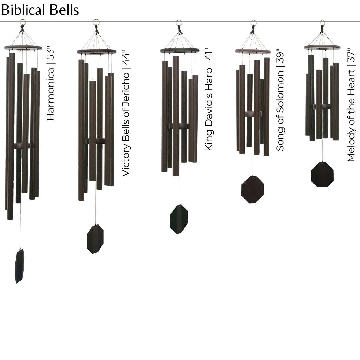USA-Made Premium Wind Chimes: Biblical Bells Series – Perfect Pitch Chimes